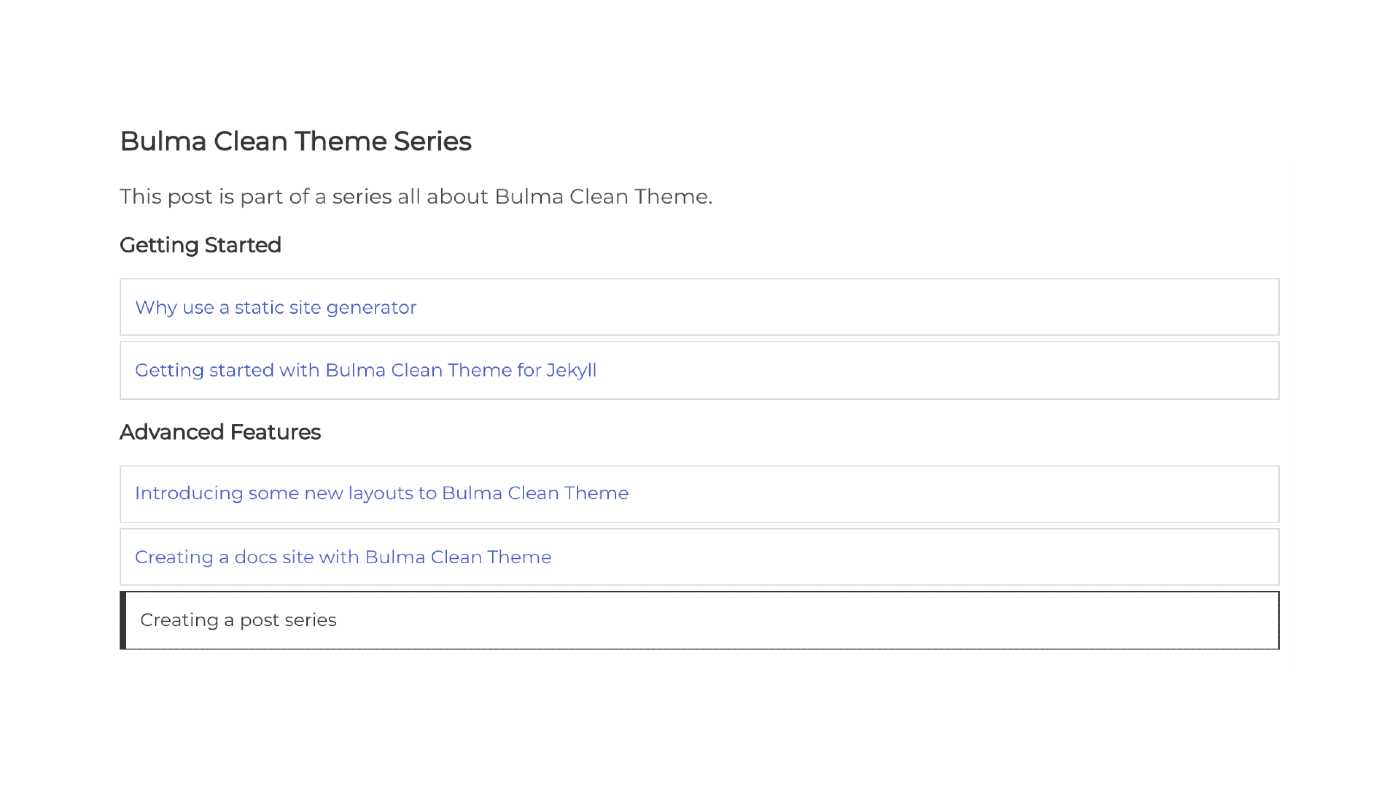 Creating a post series | Brian (HAN UL) Lee